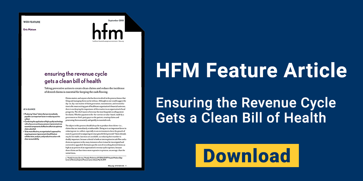Ensuring the Revenue Cycle Gets a Clean Bill of Health